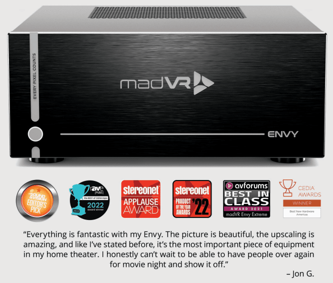 madVR Envy | Award Winning Video Processor